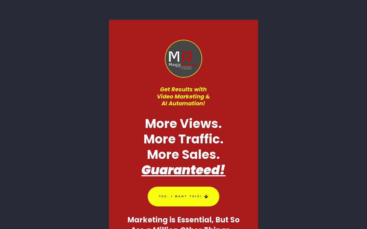 Tailored Video Marketing with AI | Magic Results